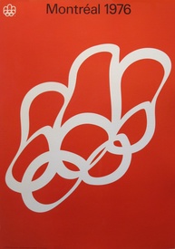 1976 Montreal Olympics Logo Poster, Red (large) | Advertising Posters ...