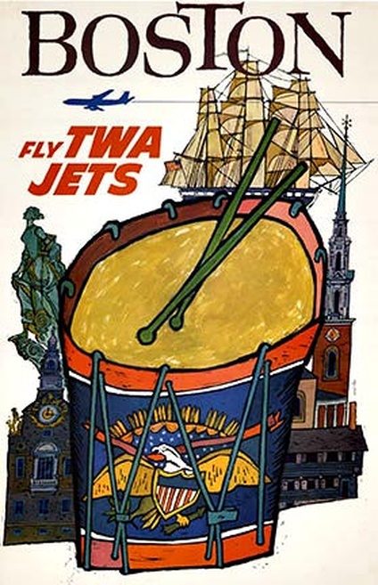 Boston Fly TWA | Advertising Posters | Limited Runs
