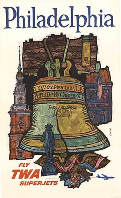 Philadelphia Fly TWA Superjets | Advertising Posters | Limited Runs