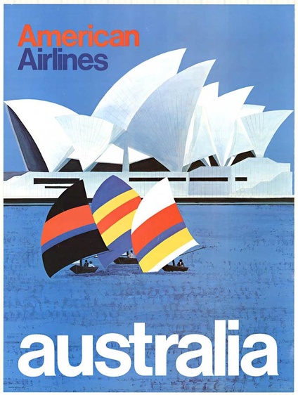 Australia American Airlines | Advertising Posters | Limited Runs