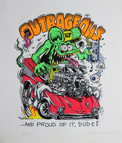Ed Big Daddy Roth Outrageous Rat Fink Fine Art Silkscreen | Limited Runs