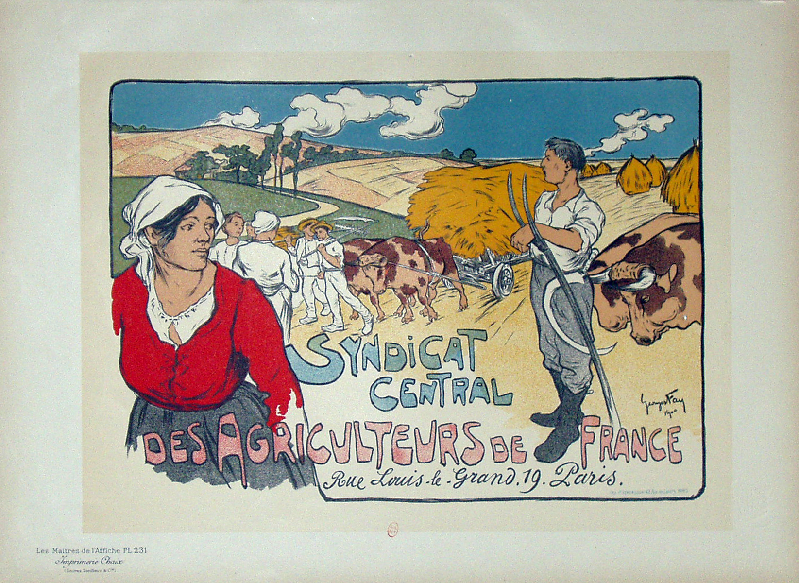 Maitre Plate 231 - Syndicat Central des Agriculteu | Limited Runs